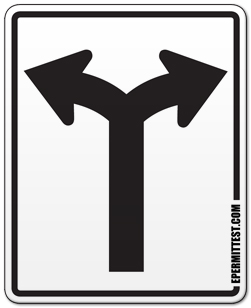 Turn Left Or Right Regulatory Road Signs